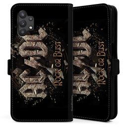 DeinDesign Galaxy A32 5G Handy Klapph&uuml;lle Handyh&uuml;lle aus Kunst Leder schwarz Flip Case Rock Or Bust Official Licensed Product Acdc Sideflip mit langer Lasche