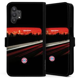 DeinDesign Galaxy A32 5G Handy Klapph&uuml;lle Handyh&uuml;lle aus Kunst Leder schwarz Flip Case Fc Bayern M&uuml;nchen Fcb Stadium Sideflip mit langer Lasche