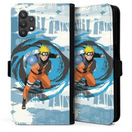 DeinDesign Galaxy A32 5G Handy Klapph&uuml;lle Handyh&uuml;lle aus Kunst Leder schwarz Flip Case Manga Official Licensed Product Naruto Shippuden Sideflip mit langer 