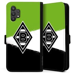 DeinDesign Galaxy A32 5G Handy Klapph&uuml;lle Handyh&uuml;lle aus Kunst Leder schwarz Flip Case Bmg Official Licensed Product Borussia M&ouml;nchengladbach Sideflip mit langer