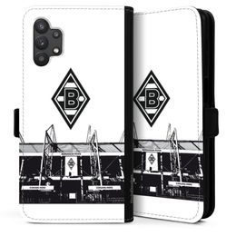 DeinDesign Galaxy A32 5G Handy Klapph&uuml;lle Handyh&uuml;lle aus Kunst Leder schwarz Flip Case Borussia M&ouml;nchengladbach Die Fohlen Stadium Sideflip mit langer Lasche