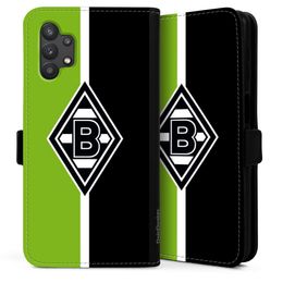 DeinDesign Galaxy A32 5G Handy Klapph&uuml;lle Handyh&uuml;lle aus Kunst Leder schwarz Flip Case Gladbach Bundesliga Borussia M&ouml;nchengladbach Sideflip mit langer Lasche
