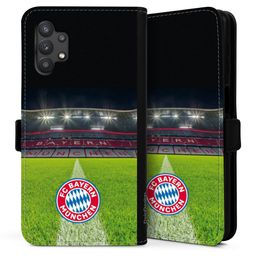 DeinDesign Galaxy A32 5G Handy Klapph&uuml;lle Handyh&uuml;lle aus Kunst Leder schwarz Flip Case Stadium Fcb Fc Bayern M&uuml;nchen Sideflip mit langer Lasche