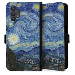 DeinDesign Galaxy A32 5G Handy Klapph&uuml;lle Handyh&uuml;lle aus Kunst Leder schwarz Flip Case Kunst The Starry Night Sideflip mit langer Lasche