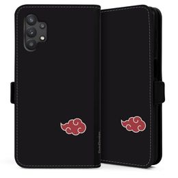 DeinDesign Galaxy A32 5G Handy Klapph&uuml;lle Handyh&uuml;lle aus Kunst Leder schwarz Flip Case Naruto Shippuden Akatsuki Official Licensed Product Sideflip mit langer 