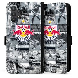 DeinDesign Galaxy A32 5G Handy Klapph&uuml;lle Handyh&uuml;lle aus Kunst Leder schwarz Flip Case Red Bull Fc Red Bull Salzburg Salzburg Sideflip mit langer Lasche