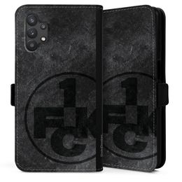 DeinDesign Galaxy A32 5G Handy Klapph&uuml;lle Handyh&uuml;lle aus Kunst Leder schwarz Flip Case Concrete 1. Fck 1. Fc Kaiserslautern Sideflip mit langer Lasche