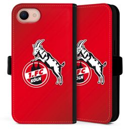 DeinDesign iPhone 16e Handy Klapph&uuml;lle Handyh&uuml;lle aus Kunst Leder schwarz Flip Case 1. Fc K&ouml;ln Effzeh Official Licensed Product Sideflip mit Lasche