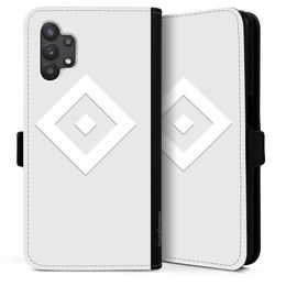 DeinDesign Galaxy A32 5G Handy Klapph&uuml;lle Handyh&uuml;lle aus Kunst Leder schwarz Flip Case Coat Of Arms Hamburger Sv Hsv Sideflip mit langer Lasche