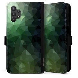 DeinDesign Galaxy A32 5G Handy Klapph&uuml;lle Handyh&uuml;lle aus Kunst Leder schwarz Flip Case Tarnmuster Geometric Mosaic Sideflip mit langer Lasche