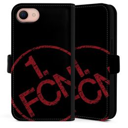 DeinDesign iPhone 16e Handy Klapph&uuml;lle Handyh&uuml;lle aus Kunst Leder schwarz Flip Case Texture Merchandise 1. Fcn Sideflip mit Lasche