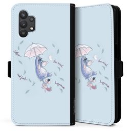 DeinDesign Galaxy A32 5G Handy Klapph&uuml;lle Handyh&uuml;lle aus Kunst Leder schwarz Flip Case Winnie The Pooh Eeyore Official Licensed Product Disney Sideflip mit 