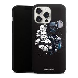 DeinDesign iPhone 15 Pro Max Handy Premium Silikon H&uuml;lle Handyh&uuml;lle schwarz Case Weltall Star Wars Movie Silikon Premium Case
