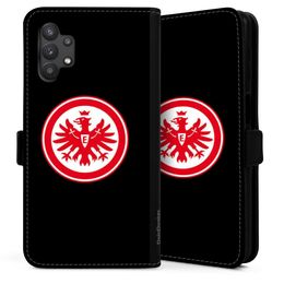 DeinDesign Galaxy A32 5G Handy Klapph&uuml;lle Handyh&uuml;lle aus Kunst Leder schwarz Flip Case Sge Eintracht Frankfurt Eagle Sideflip mit langer Lasche