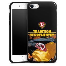 DeinDesign iPhone SE (2022) Handy Slim Case extra d&uuml;nn Silikon Handyh&uuml;lle schwarz H&uuml;lle Sg Dynamo Dresden Merchandise Sgd Silikon Slim Case