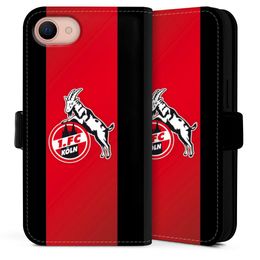 DeinDesign iPhone 16e Handy Klapph&uuml;lle Handyh&uuml;lle aus Kunst Leder schwarz Flip Case 1. Fc K&ouml;ln Billy Goat Hennes Official Licensed Product Sideflip mit Lasche