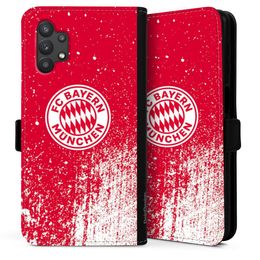 DeinDesign Galaxy A32 5G Handy Klapph&uuml;lle Handyh&uuml;lle aus Kunst Leder schwarz Flip Case Fcb Fc Bayern M&uuml;nchen Official Licensed Product Sideflip mit langer Lasche