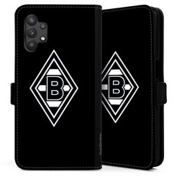 DeinDesign Galaxy A32 5G Handy Klapph&uuml;lle Handyh&uuml;lle aus Kunst Leder schwarz Flip Case Borussia M&ouml;nchengladbach Gladbach Coat Of Arms Sideflip mit langer Lasche