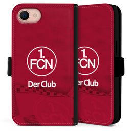DeinDesign iPhone 16e Handy Klapph&uuml;lle Handyh&uuml;lle aus Kunst Leder schwarz Flip Case Official Licensed Product 1. Fc N&uuml;rnberg Bundesliga Sideflip mit Lasche