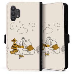 DeinDesign Galaxy A32 5G Handy Klapph&uuml;lle Handyh&uuml;lle aus Kunst Leder schwarz Flip Case Disney Winnie The Pooh Official Licensed Product Sideflip mit langer 