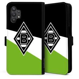 DeinDesign Galaxy A32 5G Handy Klapph&uuml;lle Handyh&uuml;lle aus Kunst Leder schwarz Flip Case Official Licensed Product Borussia M&ouml;nchengladbach Gladbach Sideflip mit 