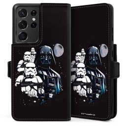 DeinDesign Galaxy S21 Ultra 5G Handy Klapph&uuml;lle Handyh&uuml;lle aus Kunst Leder schwarz Flip Case Weltall Star Wars Movie Sideflip mit Lasche