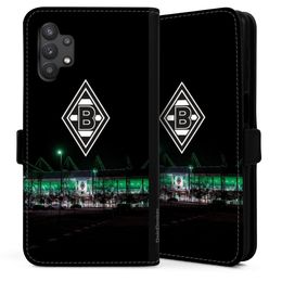 DeinDesign Galaxy A32 5G Handy Klapph&uuml;lle Handyh&uuml;lle aus Kunst Leder schwarz Flip Case Borussia M&ouml;nchengladbach Stadium Official Licensed Product Sideflip mit 