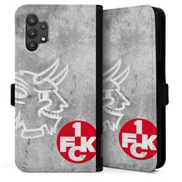 DeinDesign Galaxy A32 5G Handy Klapph&uuml;lle Handyh&uuml;lle aus Kunst Leder schwarz Flip Case 1. Fck Devil 1. Fc Kaiserslautern Sideflip mit langer Lasche