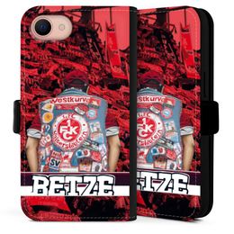 DeinDesign iPhone 16e Handy Klapph&uuml;lle Handyh&uuml;lle aus Kunst Leder schwarz Flip Case Official Licensed Product 1. Fc Kaiserslautern 1. Fck Sideflip mit Lasche