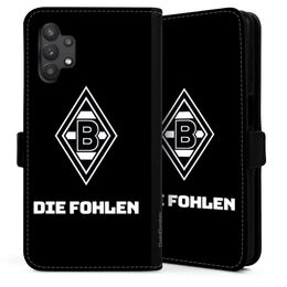 DeinDesign Galaxy A32 5G Handy Klapph&uuml;lle Handyh&uuml;lle aus Kunst Leder schwarz Flip Case Gladbach Borussia M&ouml;nchengladbach Die Fohlen Sideflip mit langer Lasche