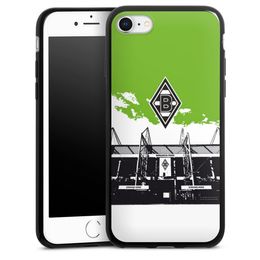 DeinDesign iPhone SE (2022) Handy Slim Case extra d&uuml;nn Silikon Handyh&uuml;lle schwarz H&uuml;lle Borussia M&ouml;nchengladbach Stadium Merchandise Silikon Slim Case
