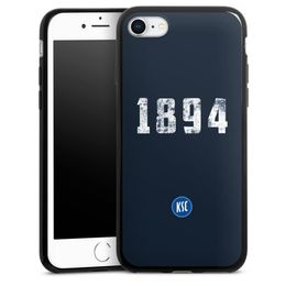 DeinDesign iPhone SE (2022) Handy Slim Case extra d&uuml;nn Silikon Handyh&uuml;lle schwarz H&uuml;lle Ksc Karlsruher Sc Bundesliga Silikon Slim Case