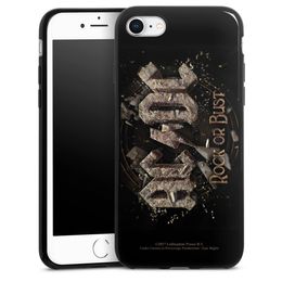 DeinDesign iPhone SE (2022) Handy Slim Case extra d&uuml;nn Silikon Handyh&uuml;lle schwarz H&uuml;lle Rock Or Bust Official Licensed Product Acdc Silikon Slim Case