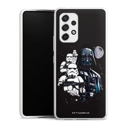 DeinDesign Galaxy A53 5G Handy Silikon H&uuml;lle Case wei&szlig; Handyh&uuml;lle Movie Star Wars Weltall Silikon Case
