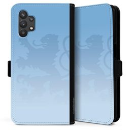 DeinDesign Galaxy A32 5G Handy Klapph&uuml;lle Handyh&uuml;lle aus Kunst Leder schwarz Flip Case Official Licensed Product Logo Tsv 1860 M&uuml;nchen Sideflip mit langer Lasche