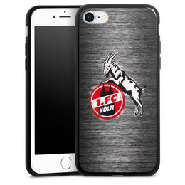 DeinDesign iPhone SE (2022) Handy Slim Case extra d&uuml;nn Silikon Handyh&uuml;lle schwarz H&uuml;lle Metallic Look Official Licensed Product 1. Fc K&ouml;ln Silikon Slim Case