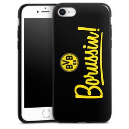 DeinDesign iPhone SE (2022) Handy Slim Case extra d&uuml;nn Silikon Handyh&uuml;lle schwarz H&uuml;lle Borussia Dortmund Soccer Bvb Silikon Slim Case