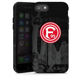 DeinDesign iPhone SE (2020) Handy Panzer Handyh&uuml;lle robuste Outdoor H&uuml;lle Schutzh&uuml;lle matt Logo Official Licensed Product Fortuna D&uuml;sseldorf Tough Case