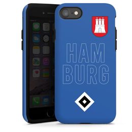 DeinDesign iPhone SE (2022) Handy Panzer Handyh&uuml;lle robuste Outdoor H&uuml;lle Schutzh&uuml;lle matt Hamburger Sv Hamburg Official Licensed Product Tough Case