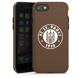 DeinDesign iPhone SE (2020) Handy Panzer Handyh&uuml;lle robuste Outdoor H&uuml;lle Schutzh&uuml;lle matt Fc St. Pauli Official Licensed Product Coat Of Arms Tough Case