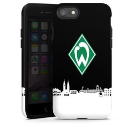 DeinDesign iPhone SE (2020) Handy Panzer Handyh&uuml;lle robuste Outdoor H&uuml;lle Schutzh&uuml;lle matt Skyline Sv Werder Bremen Official Licensed Product Tough Case