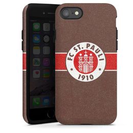 DeinDesign iPhone SE (2020) Handy Panzer Handyh&uuml;lle robuste Outdoor H&uuml;lle Schutzh&uuml;lle matt Fc St. Pauli Official Licensed Product Logo Tough Case
