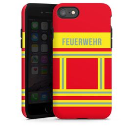 DeinDesign iPhone SE (2022) Handy Panzer Handyh&uuml;lle robuste Outdoor H&uuml;lle Schutzh&uuml;lle matt Fire Fighters Fire Fighter Life Saver Tough Case