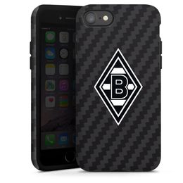 DeinDesign iPhone SE (2020) Handy Panzer Handyh&uuml;lle robuste Outdoor H&uuml;lle Schutzh&uuml;lle matt Gladbach Carbon Borussia M&ouml;nchengladbach Tough Case