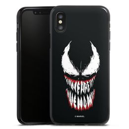 DeinDesign iPhone X Handy Silikon H&uuml;lle Case schwarz Handyh&uuml;lle Venom Marvel Official Licensed Product