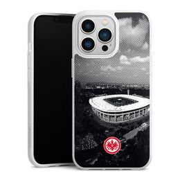 DeinDesign iPhone 13 Pro Handy Silikon H&uuml;lle Case wei&szlig; Handyh&uuml;lle Eintracht Frankfurt Sge Stadium Silikon Case