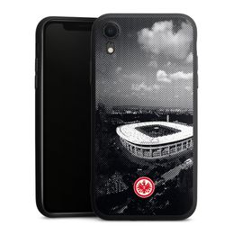 DeinDesign iPhone Xr Handy Premium Silikon H&uuml;lle Handyh&uuml;lle schwarz Case Eintracht Frankfurt Sge Stadium Silikon Premium Case