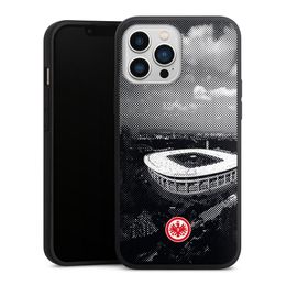 DeinDesign iPhone 13 Pro Max Handy Premium Silikon H&uuml;lle Handyh&uuml;lle schwarz Case Eintracht Frankfurt Sge Stadium Silikon Premium Case