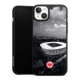 DeinDesign iPhone 14 Handy Premium Silikon H&uuml;lle Handyh&uuml;lle schwarz Case Eintracht Frankfurt Sge Stadium Silikon Premium Case