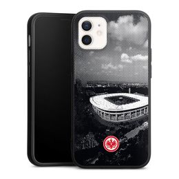 DeinDesign iPhone 12 mini Handy Premium Silikon H&uuml;lle Handyh&uuml;lle schwarz Case Eintracht Frankfurt Sge Stadium Silikon Premium Case